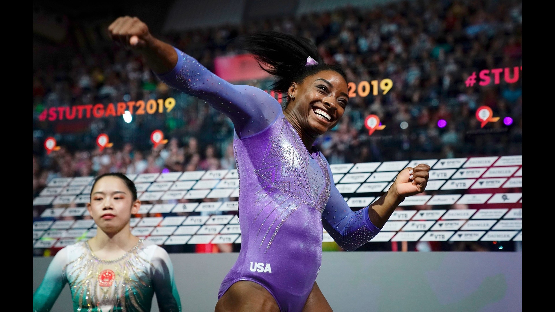 Simone Biles sets record for most world gymnastics championship medals ...