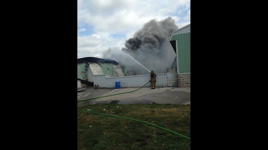 Crews spend hours battling chicken barn fire in Adams County | fox43.com
