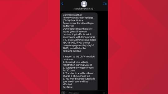 DMV Final notice text: Police warn about scam texts | fox43.com