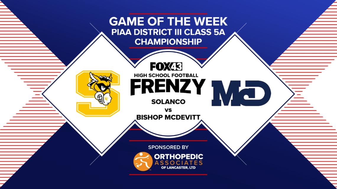 FOX43 High School Football Frenzy Game of the Week | Solanco and Bishop ...