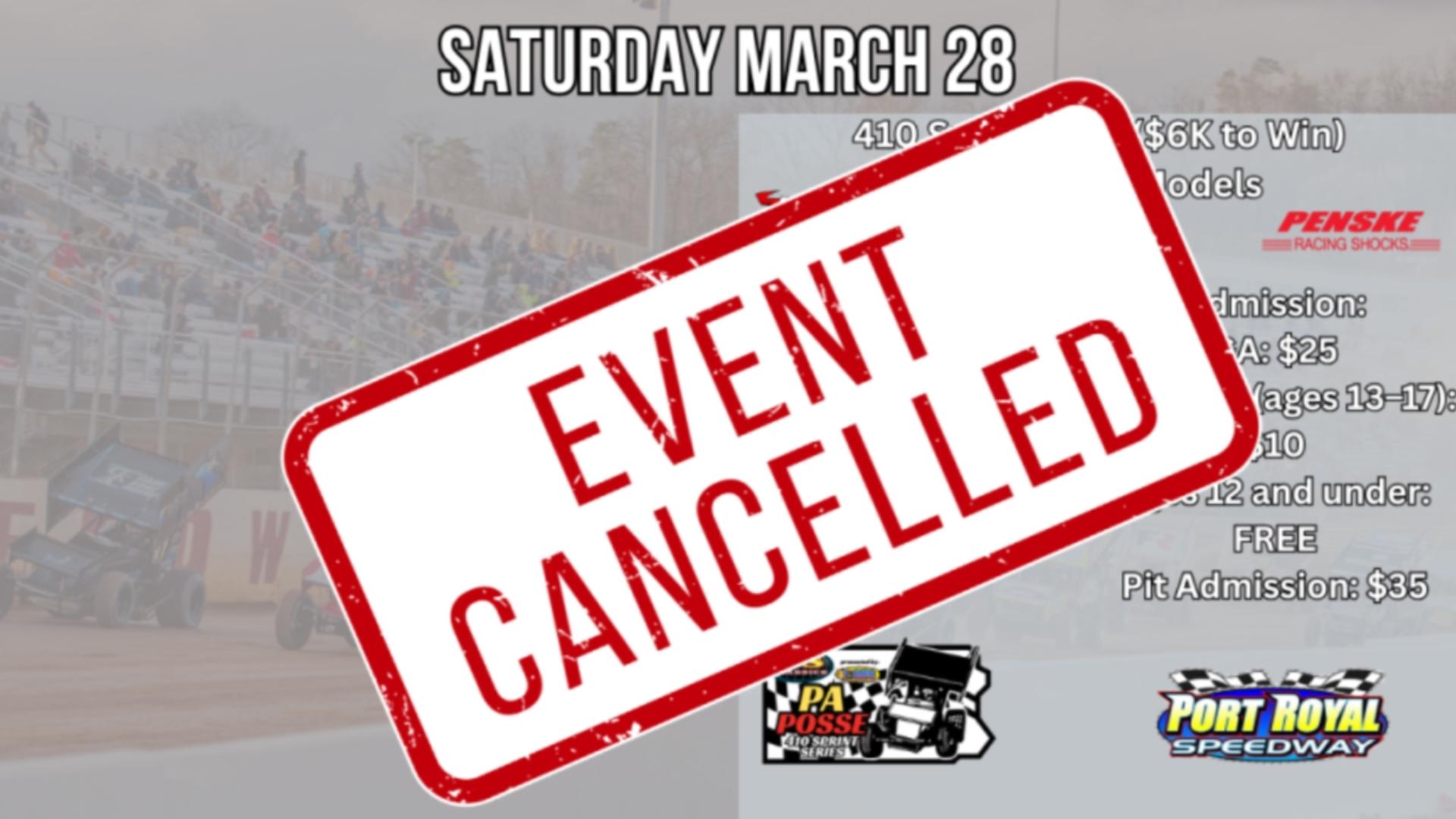 Port Royal Speedway event set for Saturday cancelled due to saturated ...