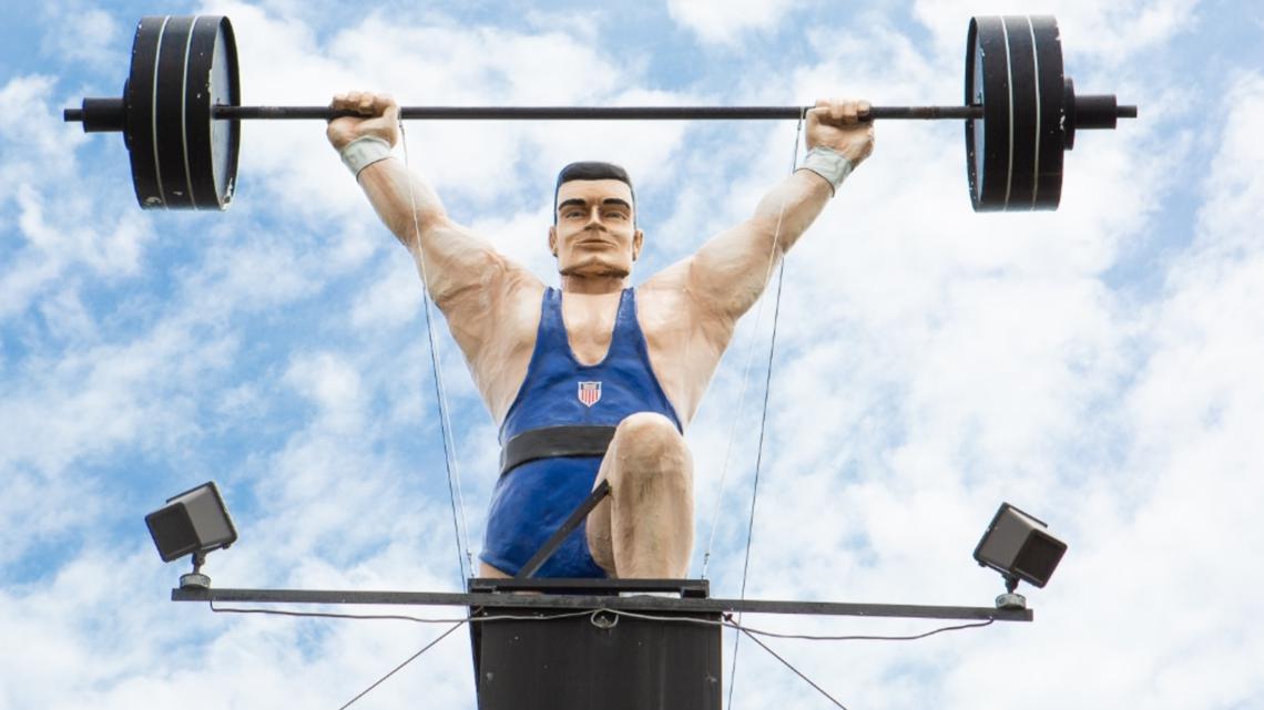 York Barbell Company is thinking about getting its iconic 'Barbell Man ...