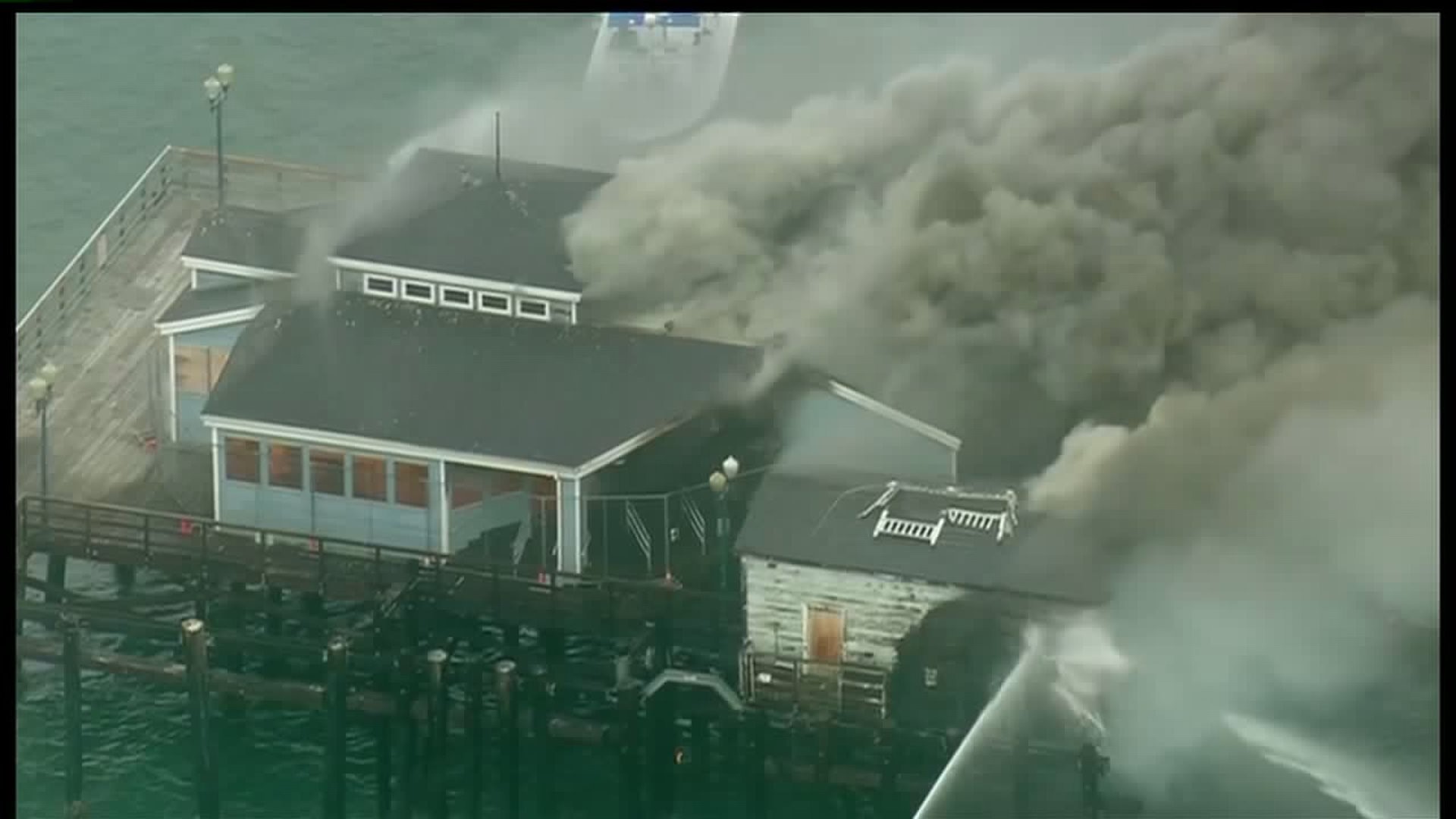 Ruby’s Diner engulfed in flames on historic Southern California Seal ...