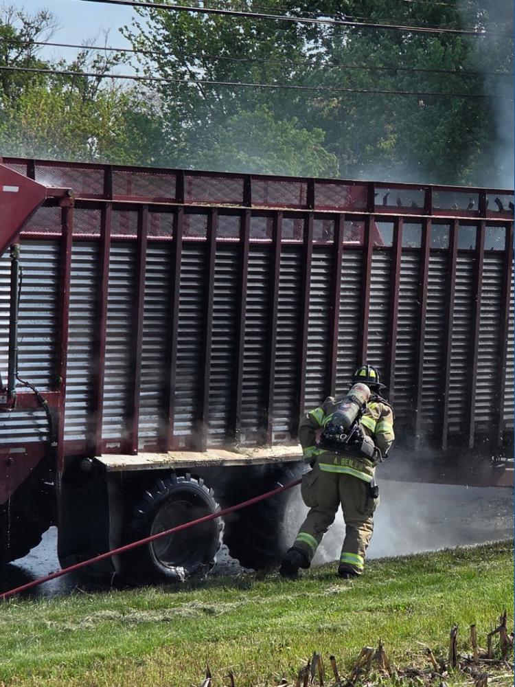 Lancaster County tractor fire spreads fuel spill | fox43.com