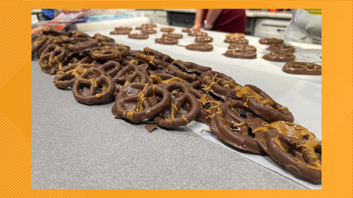 Lititz Kiwanis Club and the FOX43 morning team make chocolate covered ...