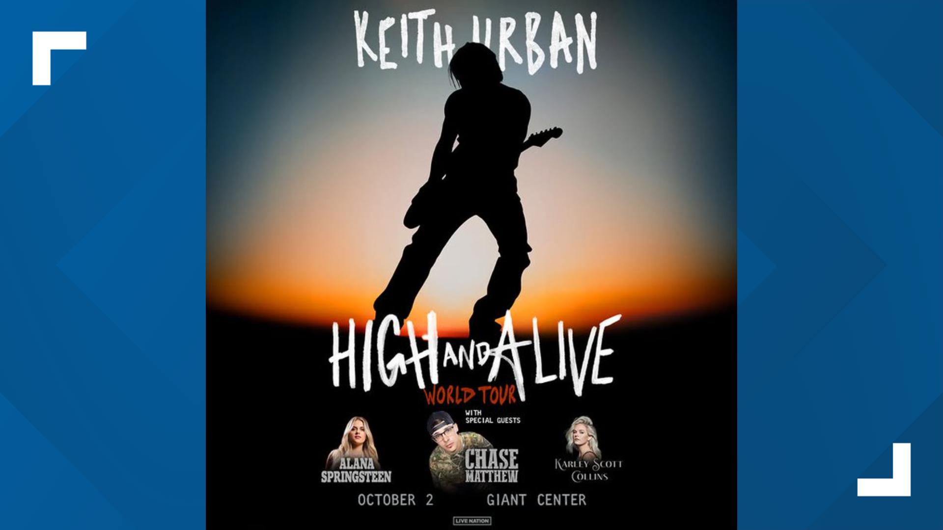 Keith Urban coming to Hershey in October 2025 | fox43.com