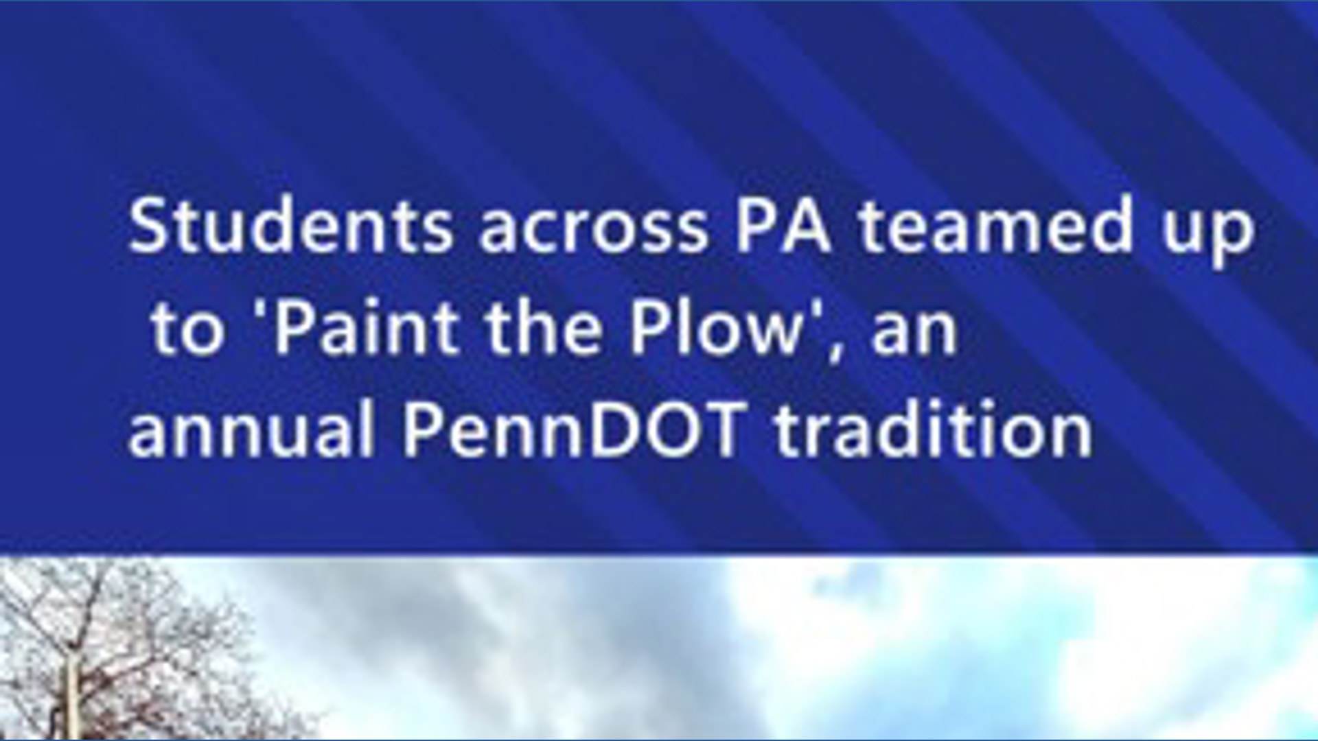 PA Students 'Paint the Plow' | fox43.com
