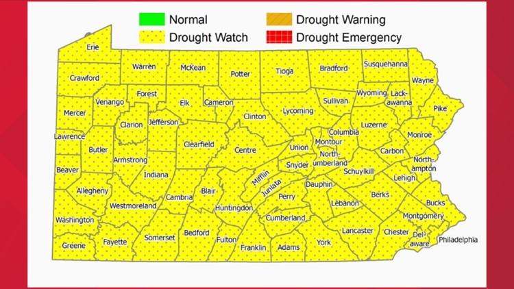 Drought watch remains in effect across Pennsylvania, DEP says | fox43.com
