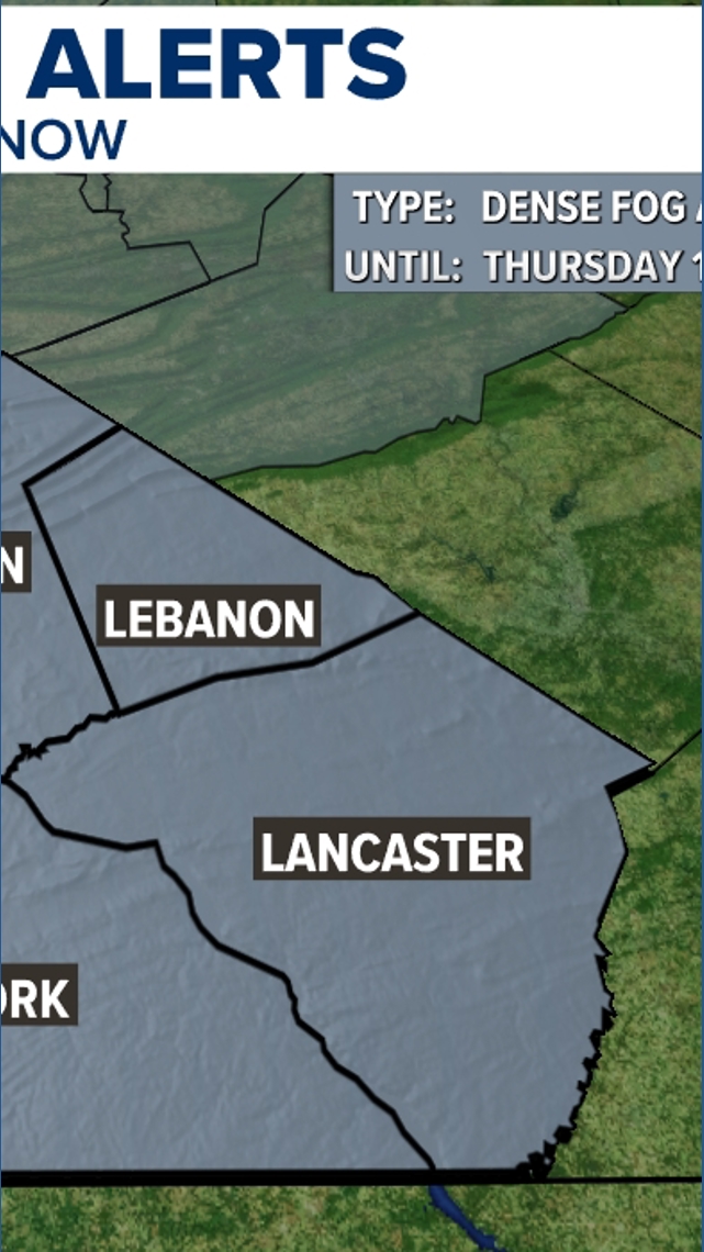 Weather Impact Alert | Dense fog moves into the area Thursday morning ...