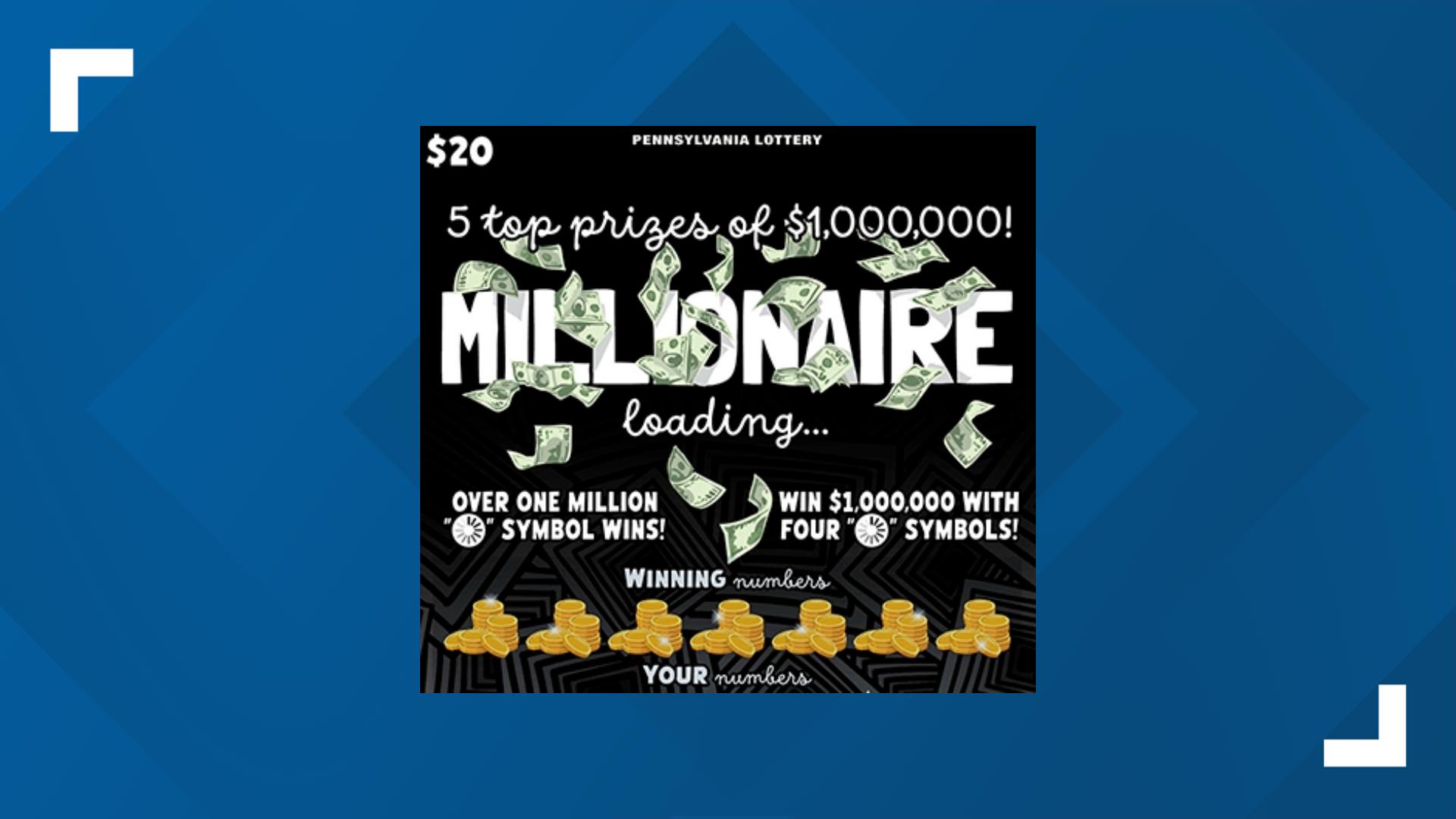 $1 million-winning scratch-off Pennsylvania Lottery ticket sold at York ...