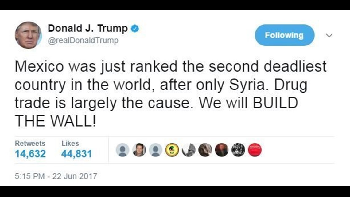 President Trump tweets ‘We will BUILD THE WALL!’ | fox43.com