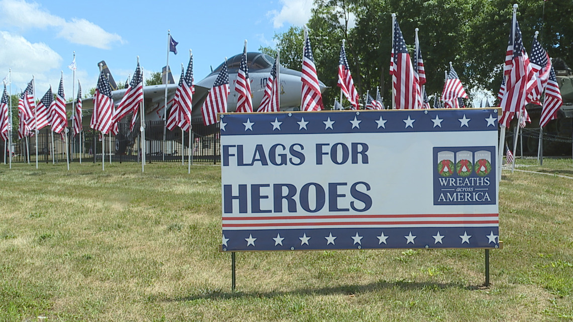 Flags on display at Adams County VFW | fox43.com