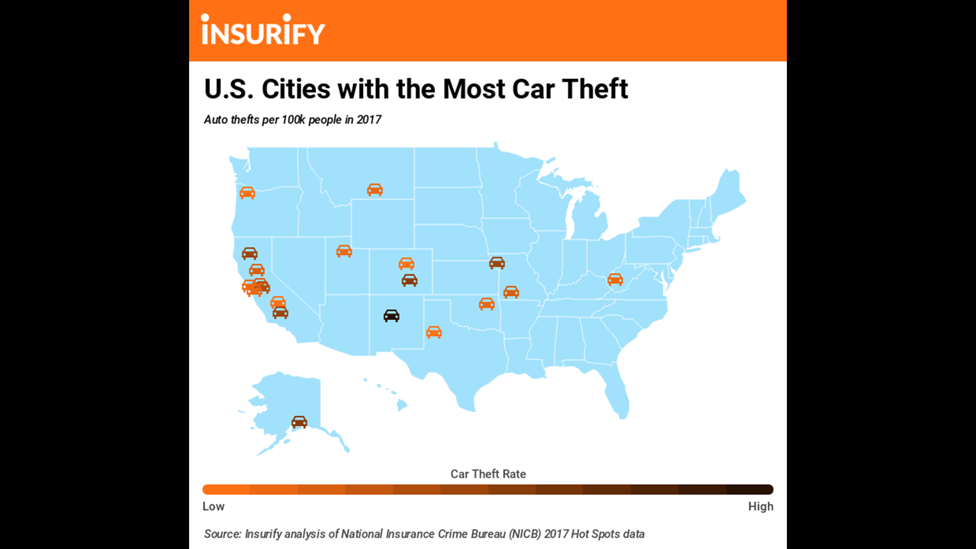 These are the top 20 car-theft capitals of the United States | fox43.com