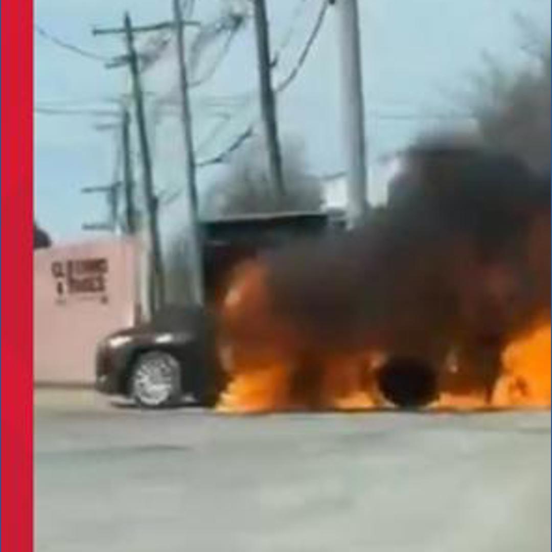 Firefighters forced to submerge electric car in water tank after fire ...