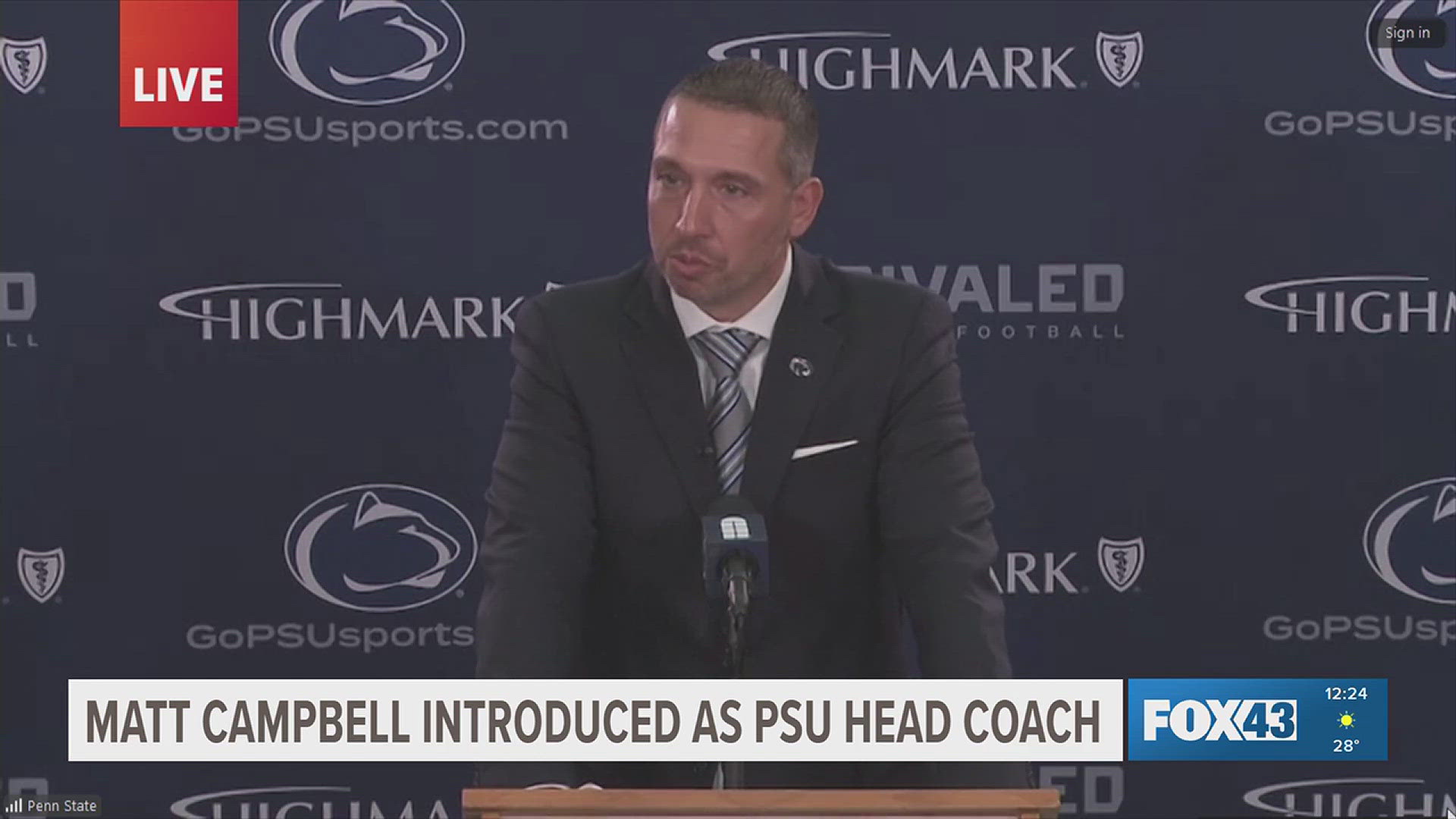 Penn State officially introduces Matt Campbell as new football coach ...