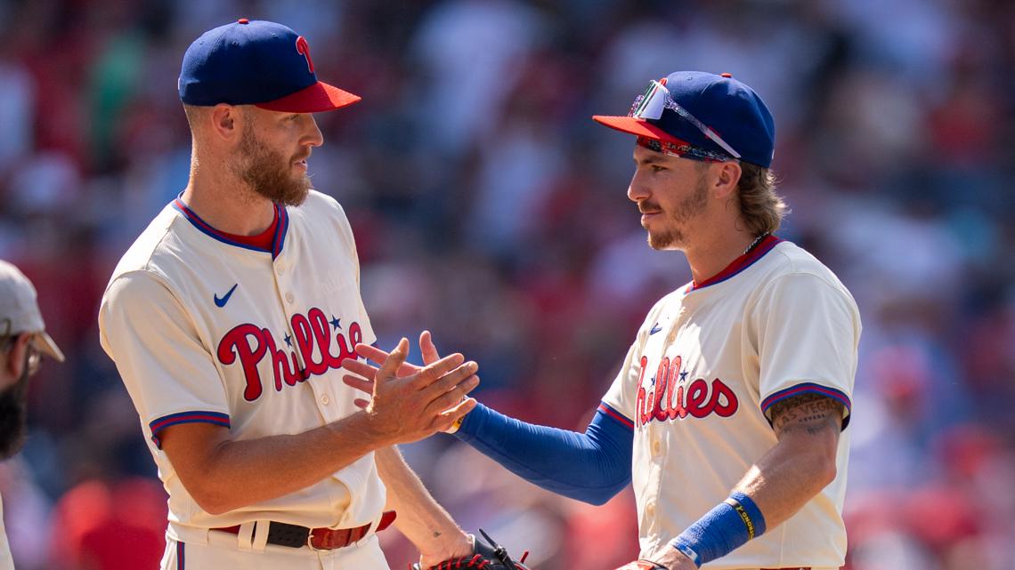 Wheeler throws 1-hitter for his first complete game since 2021 | fox43.com