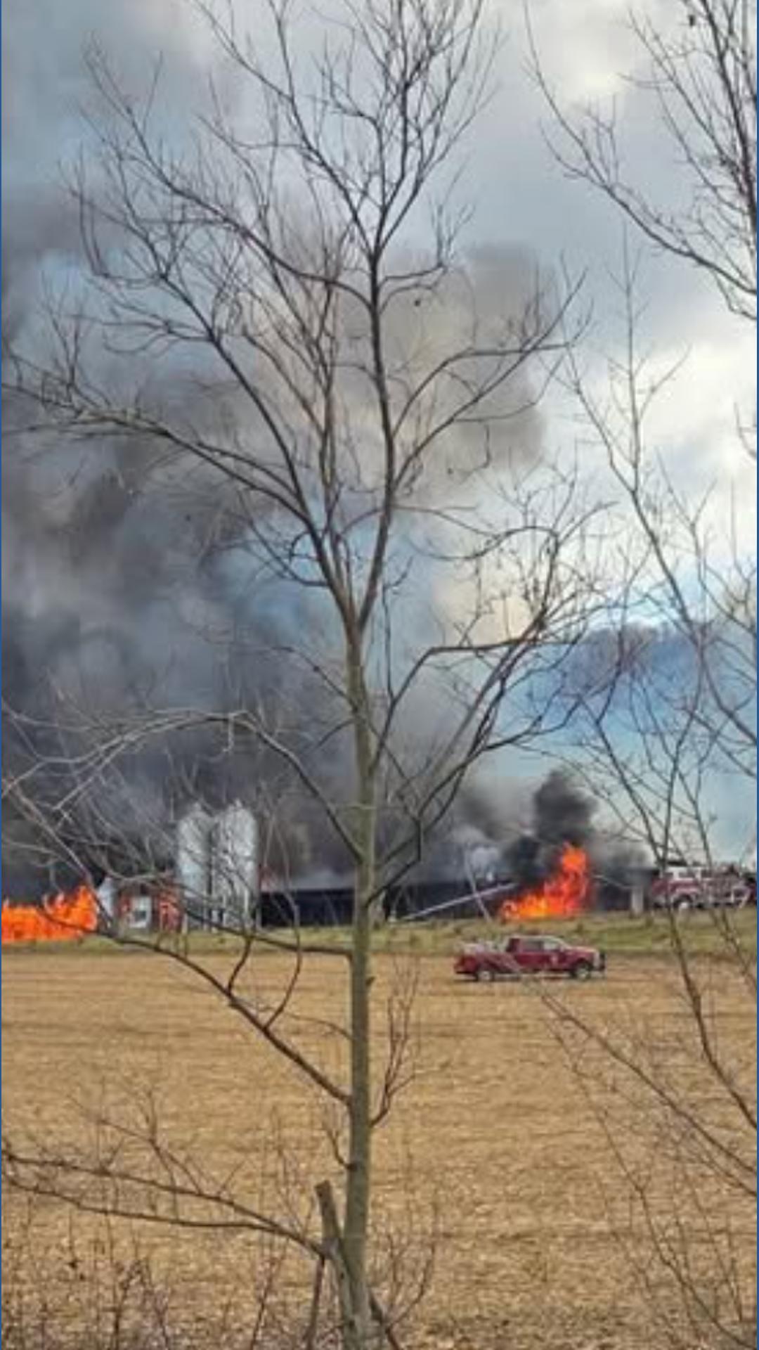 Crews respond to 3-alarm fire at chicken barn in Juniata County | fox43.com