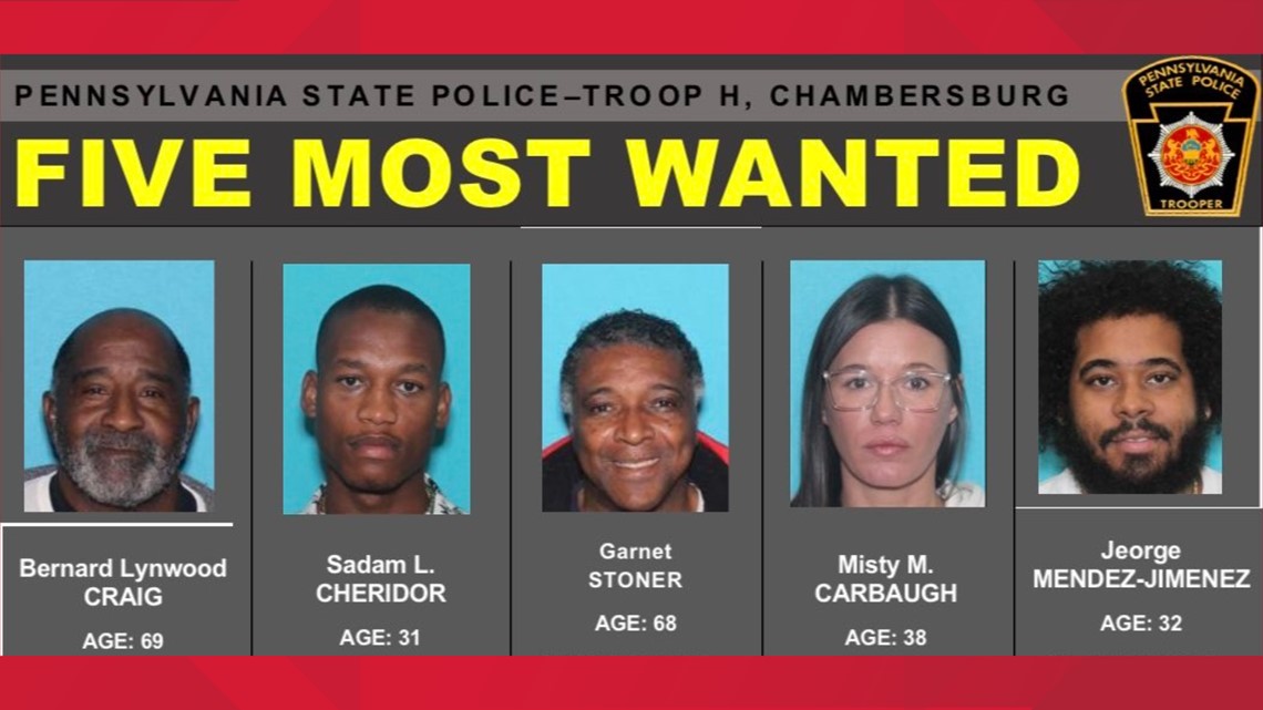 Chambersburg State Police release their Top 5 Most Wanted | fox43.com