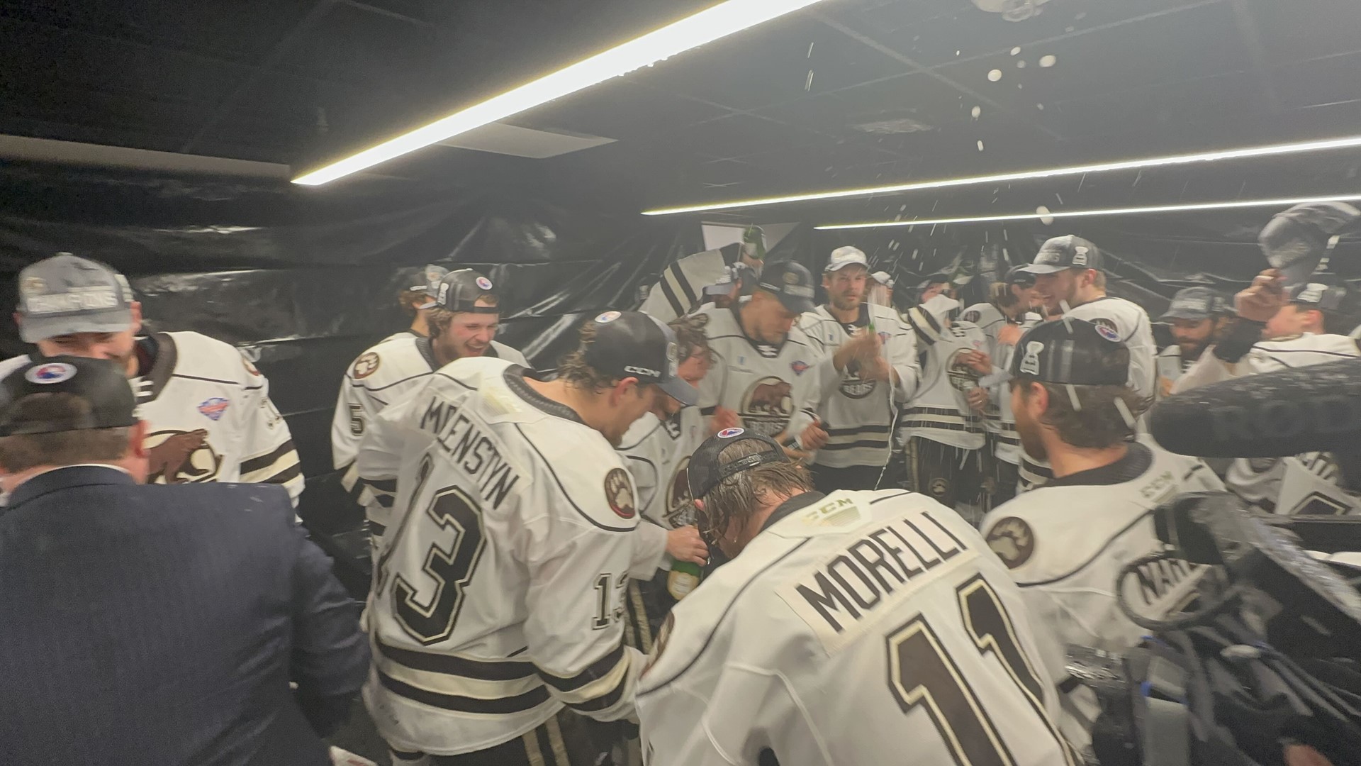 PHOTOS: Hershey Bears celebrate Calder Cup win in the locker room ...
