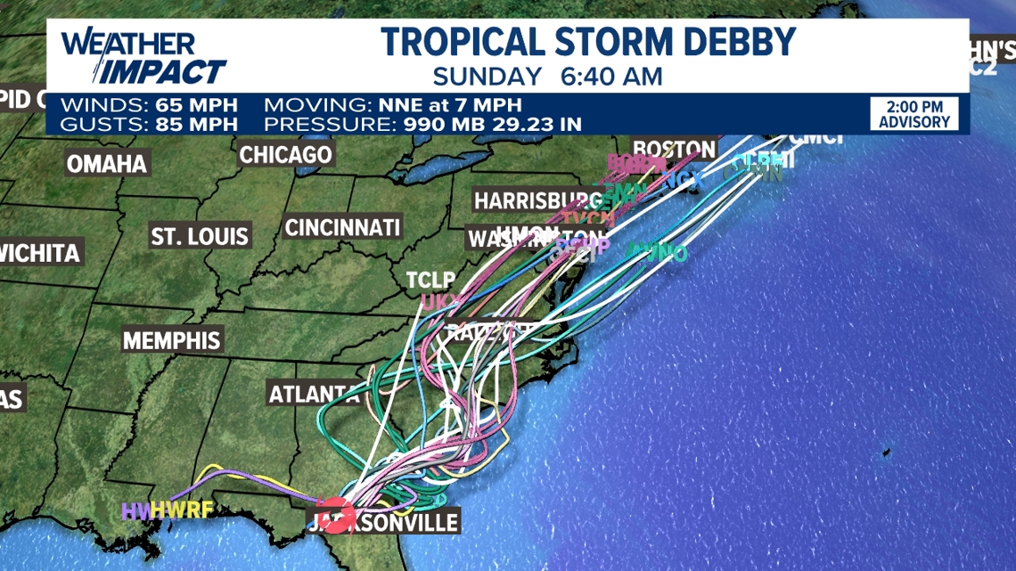 Tracking Hurricane Debby | Latest spaghetti models, forecast | fox43.com