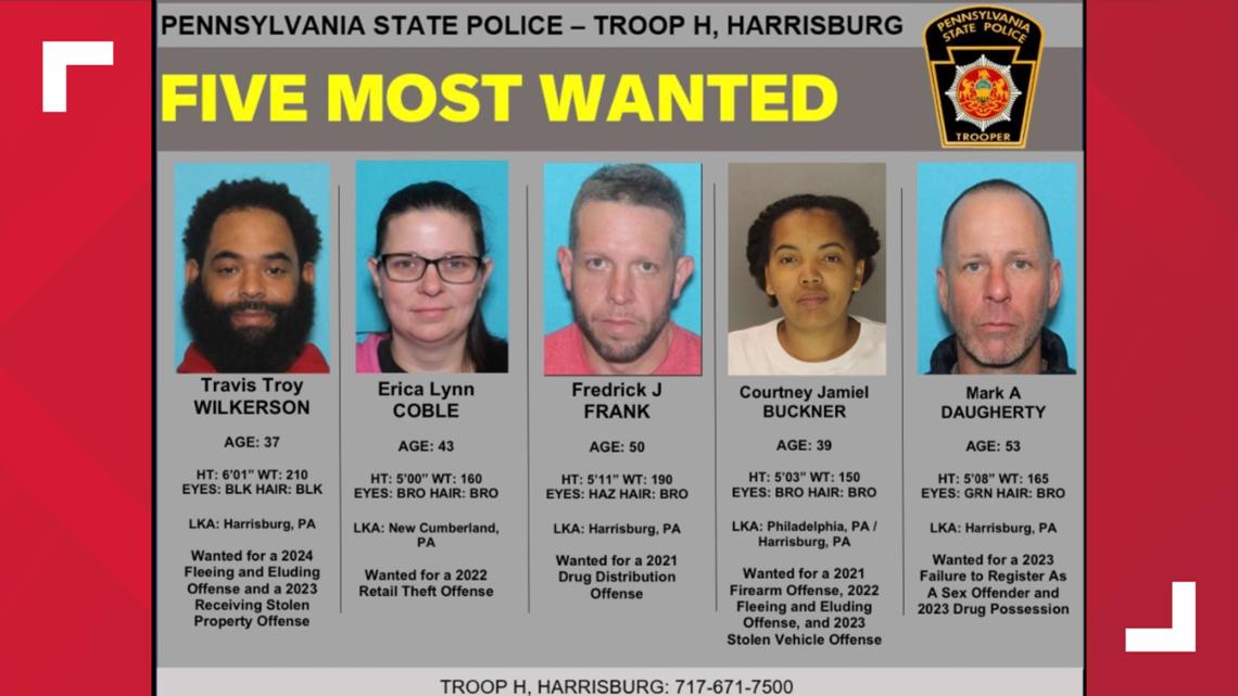 State Police release updated Harrisburg's 'Five Most Wanted' list ...