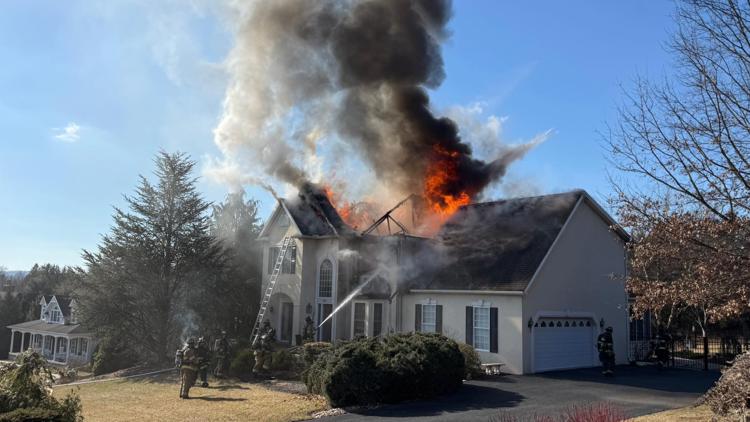 Crews battle structure fire in Cumberland County | fox43.com