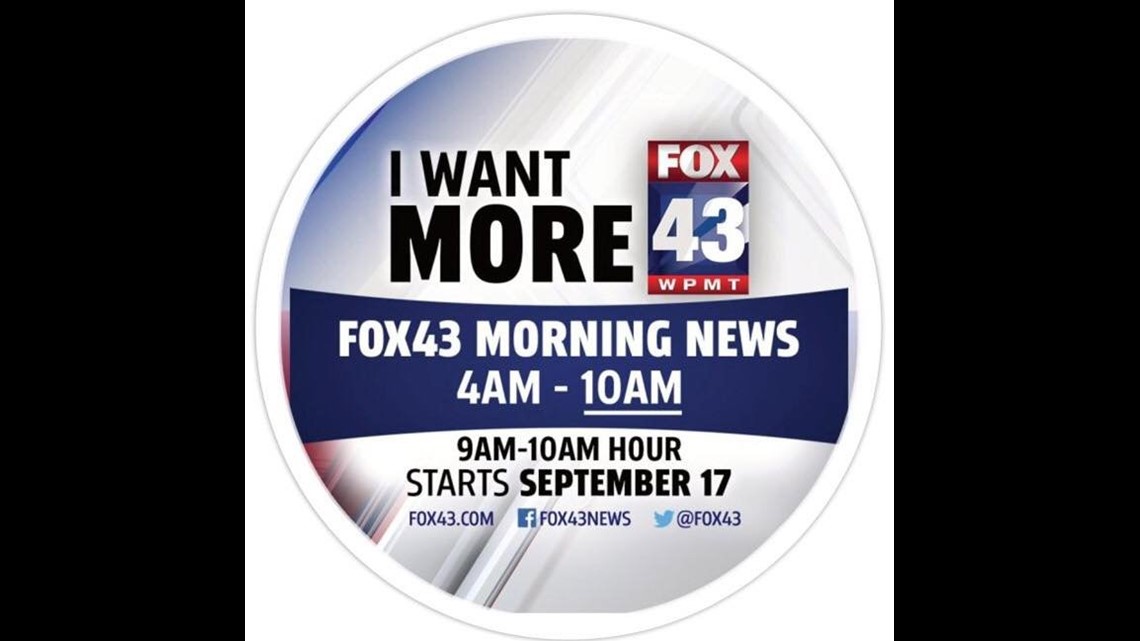 FOX43 Morning News to add extra hour, run from 4-10 a.m. beginning ...