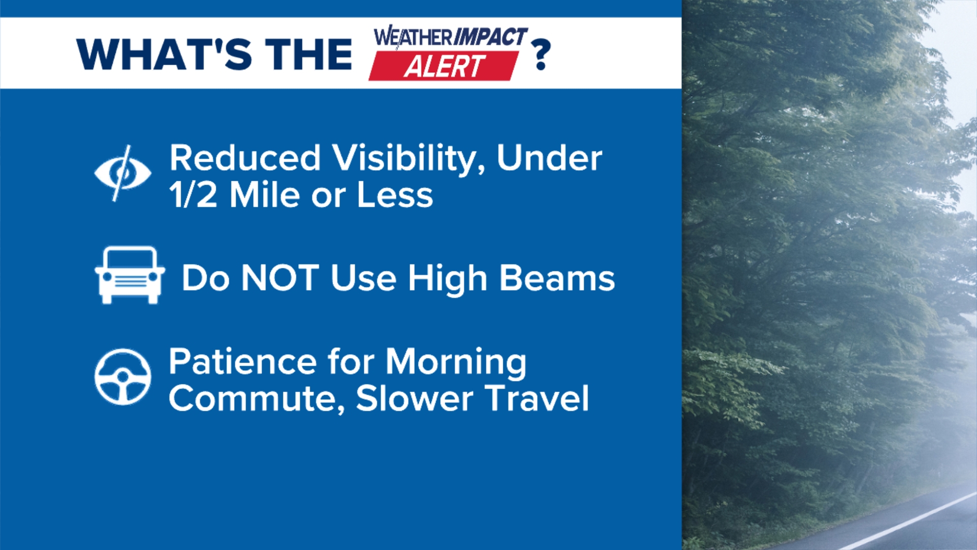Weather Impact Alert | Patchy, dense fog may impact Tuesday morning ...
