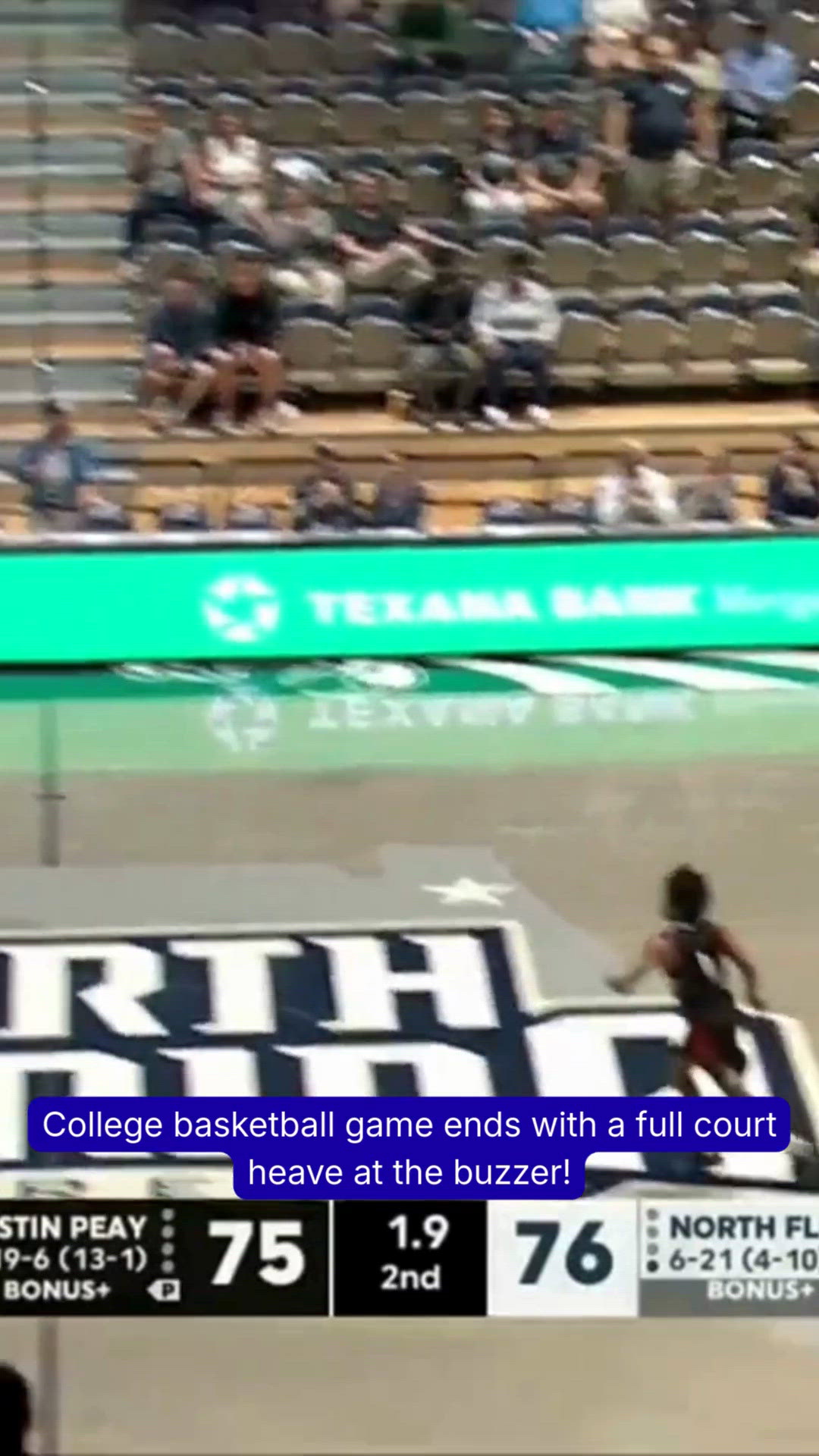 College basketball game ends with full court heave at the buzzer ...