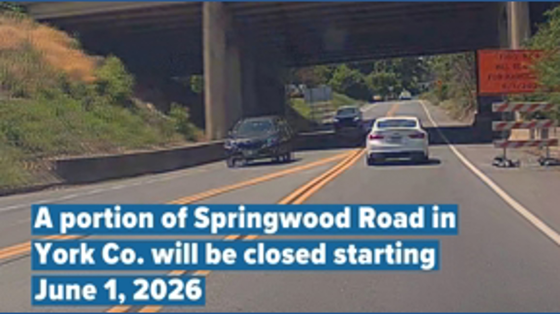 A portion of Springwood Road in York County will be closed starting ...