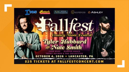 Tyler Hubbard, Nate Smith headline Lancaster's 34th Annual FallFest ...