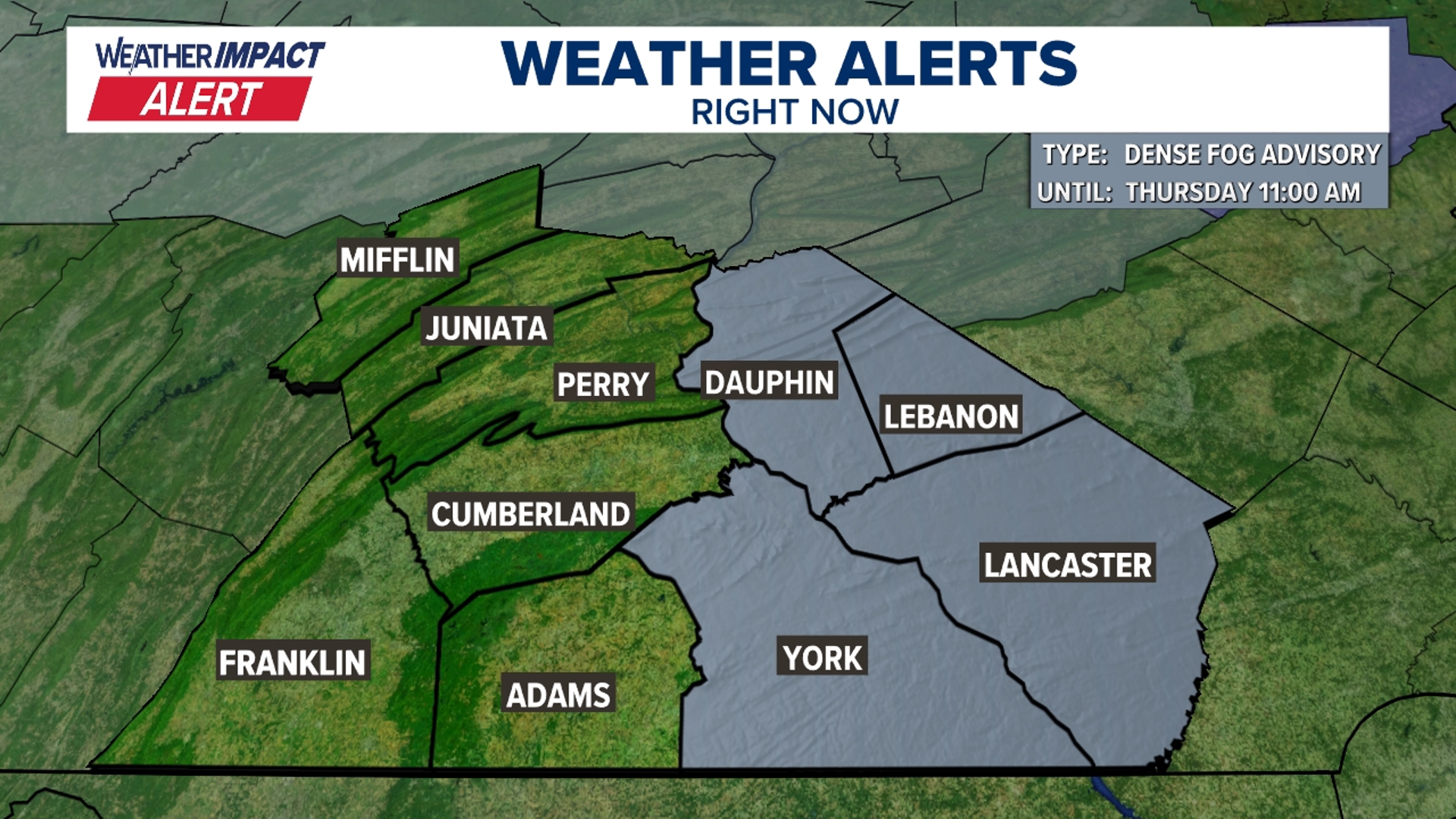 Weather Impact Alert | Patches of dense fog roll in Thursday morning ...