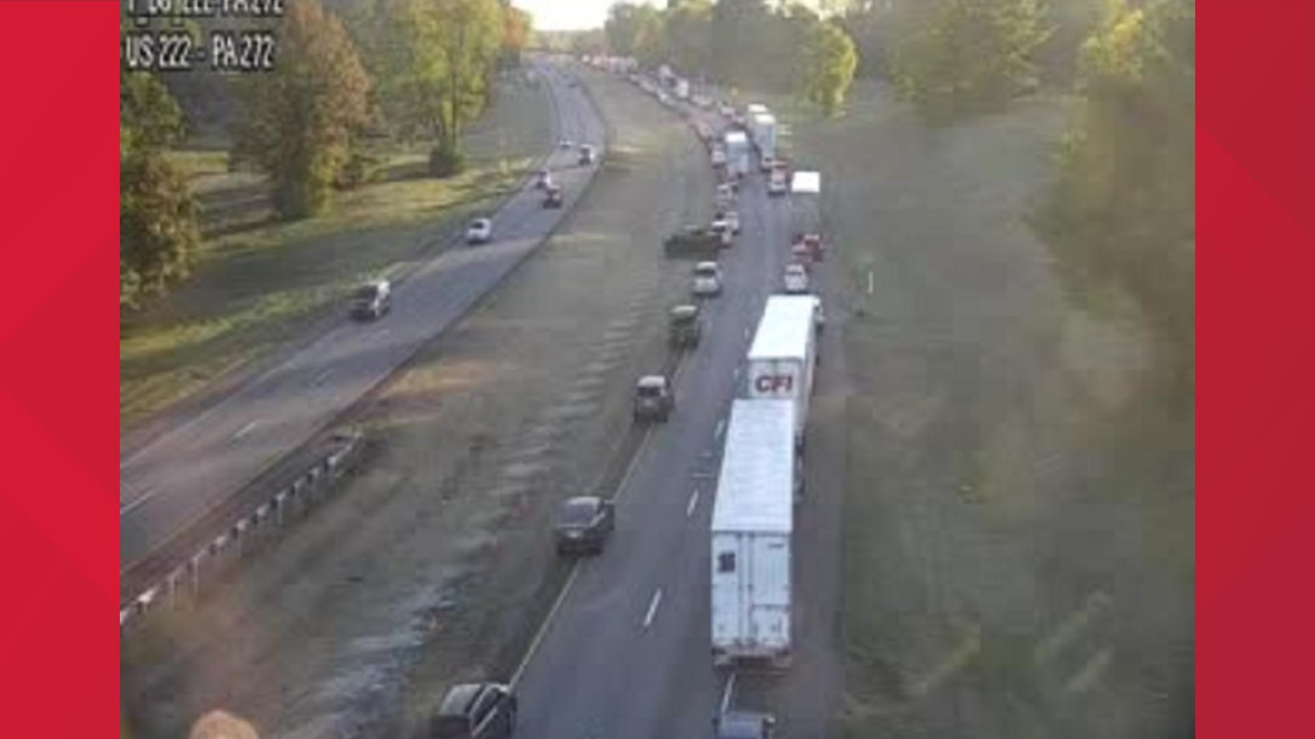 Traffic moving after multi-vehicle crash reported along Route 222 in ...