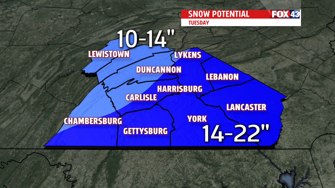 WINTER STORM WARNING: Nor’easter threatens Central PA Monday & Tuesday ...