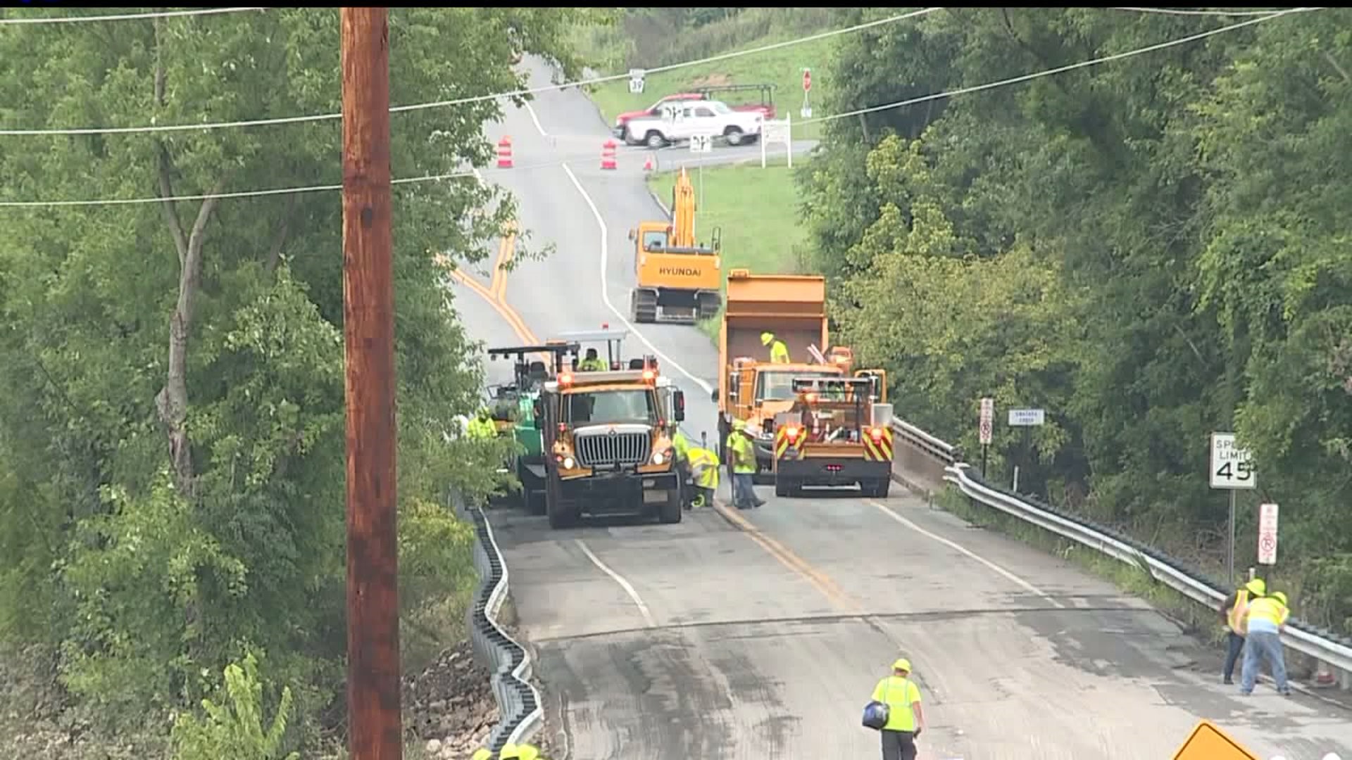 PennDOT crews work around the clock to open Route 39 in Hummelstown ...