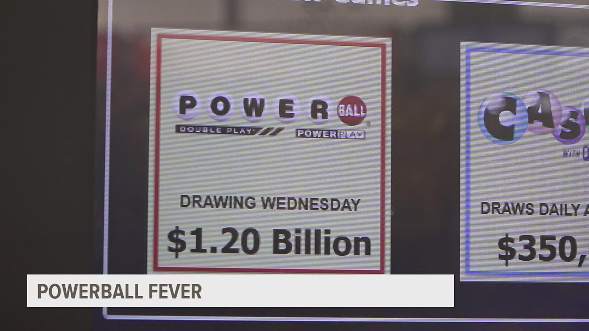 Powerball jackpot reaches historic heights for its Wednesday night ...
