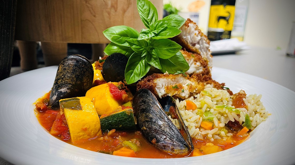 Seasonal veggies do the heavy lifting for Olivia's garden-style mussels ...