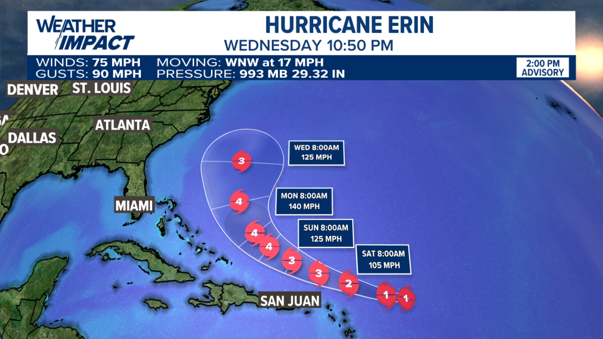 Hurricane Erin: How will it affect beaches, wave height and surf ...