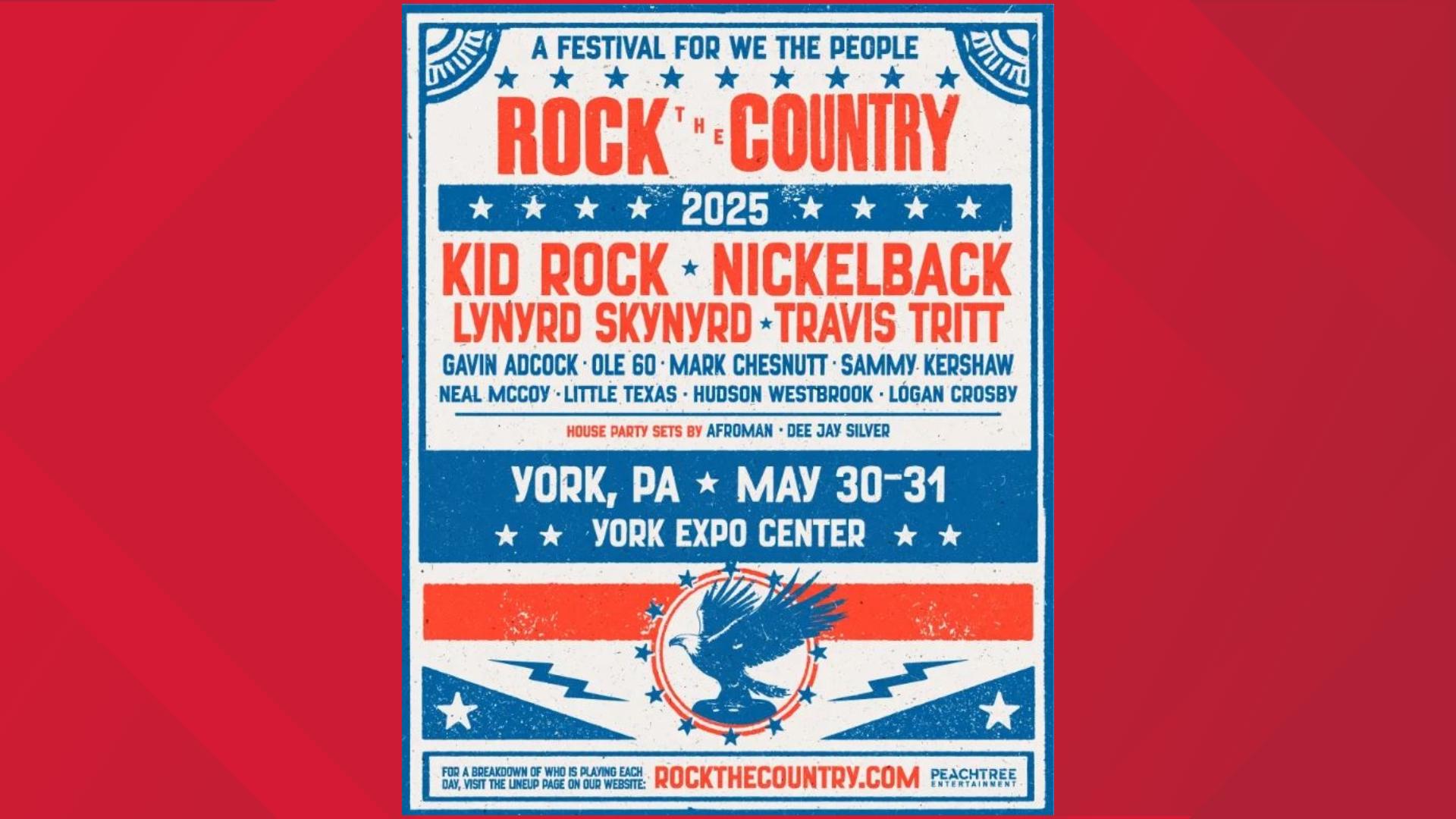 'Rock the Country' festival hits York: Here's the schedule | fox43.com