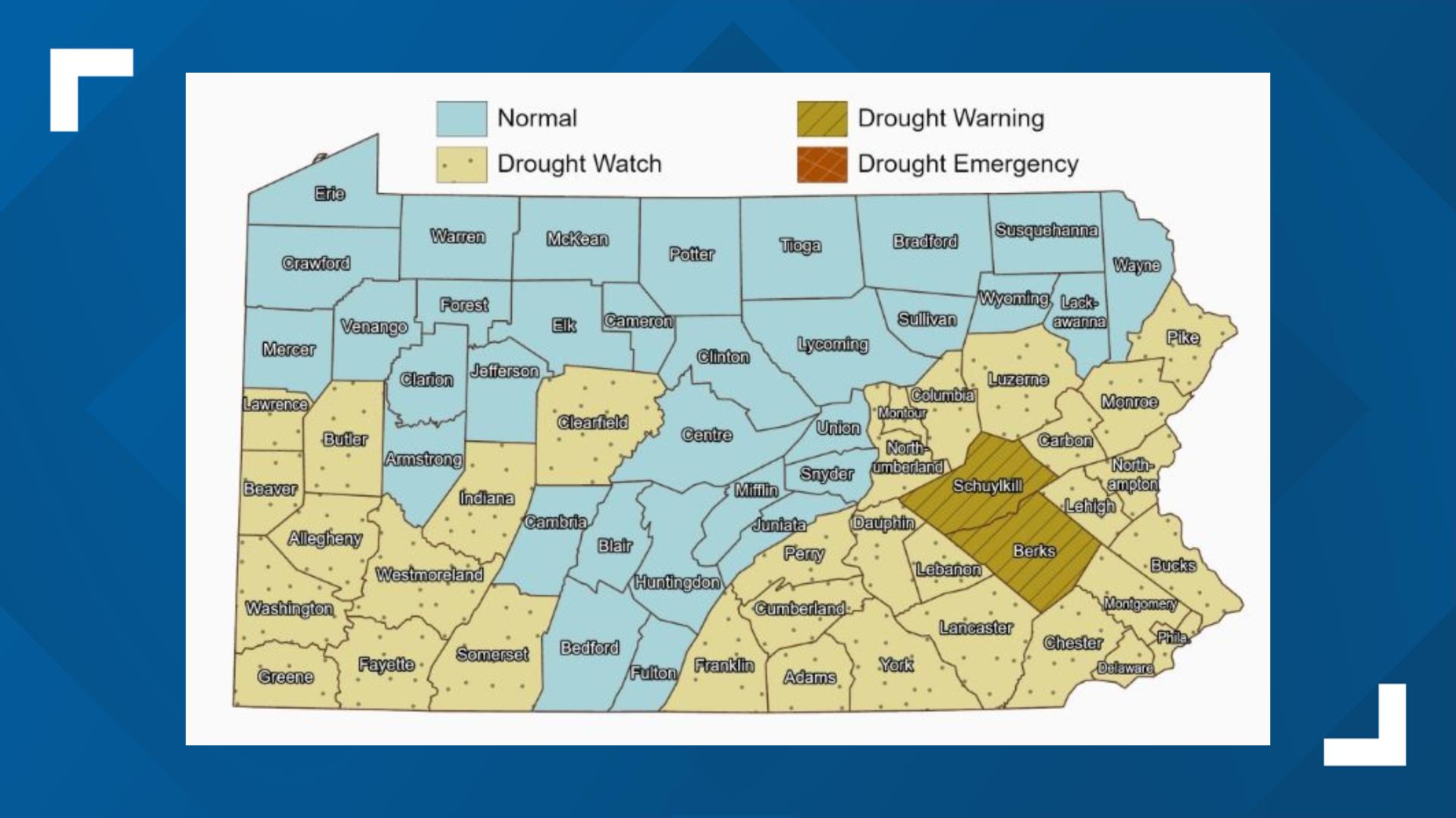 35 of Pennsylvania's 67 counties are experiencing drought conditions ...