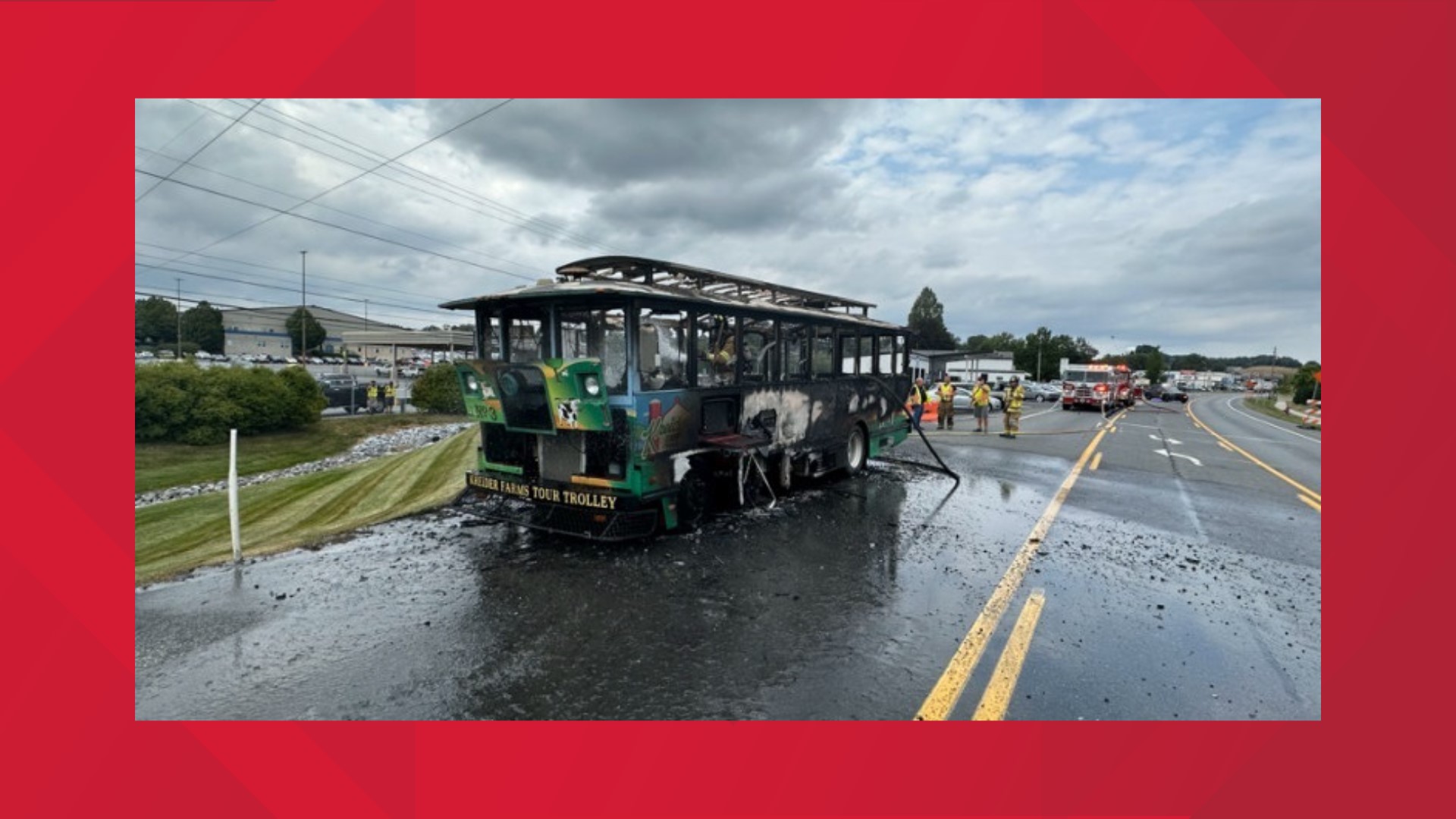 Trolley catches fire while conducting tour | fox43.com