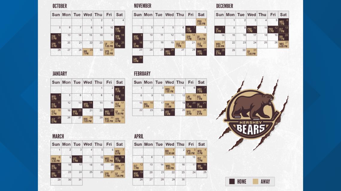 Hershey Bears Release 2025-26 AHL Schedule Featuring 44 Weekend Games ...