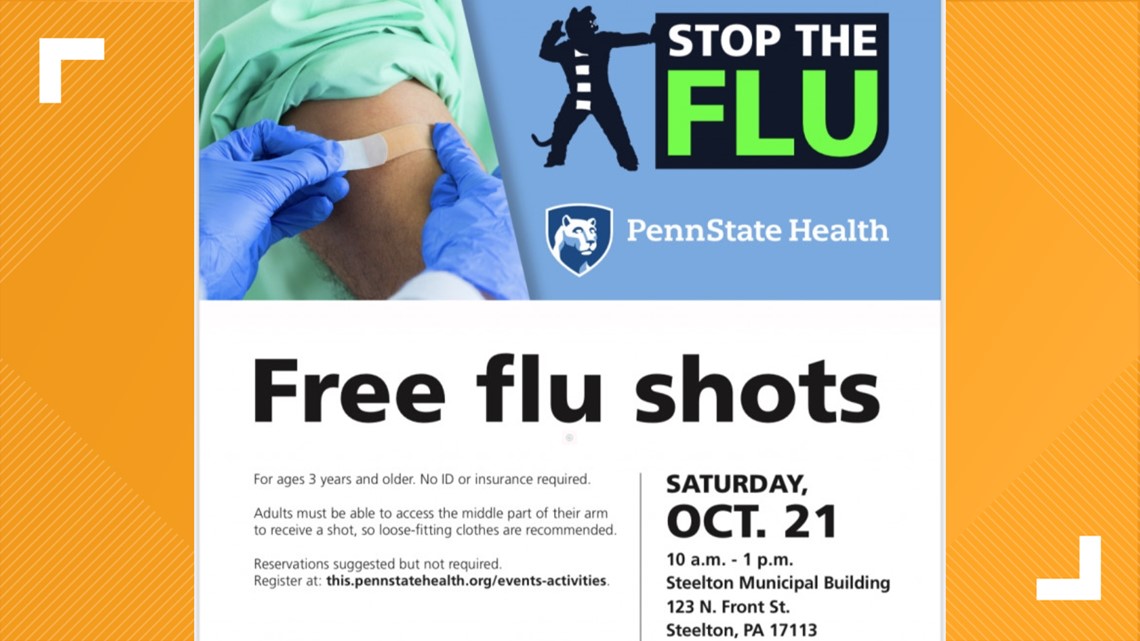 Free flu shots available in Steelton on Saturday, Oct. 21 | fox43.com