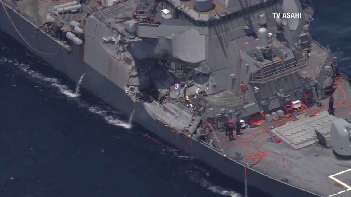 Missing USS Fitzgerald sailors found dead in flooded compartments ...