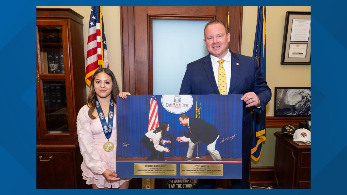 High school wrestling champions honored at State Capitol | fox43.com