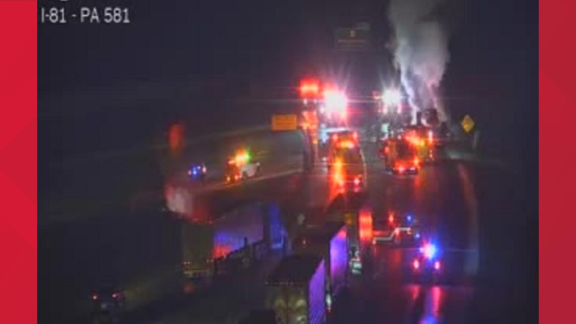 Section of 81 south closed after tanker fire | fox43.com