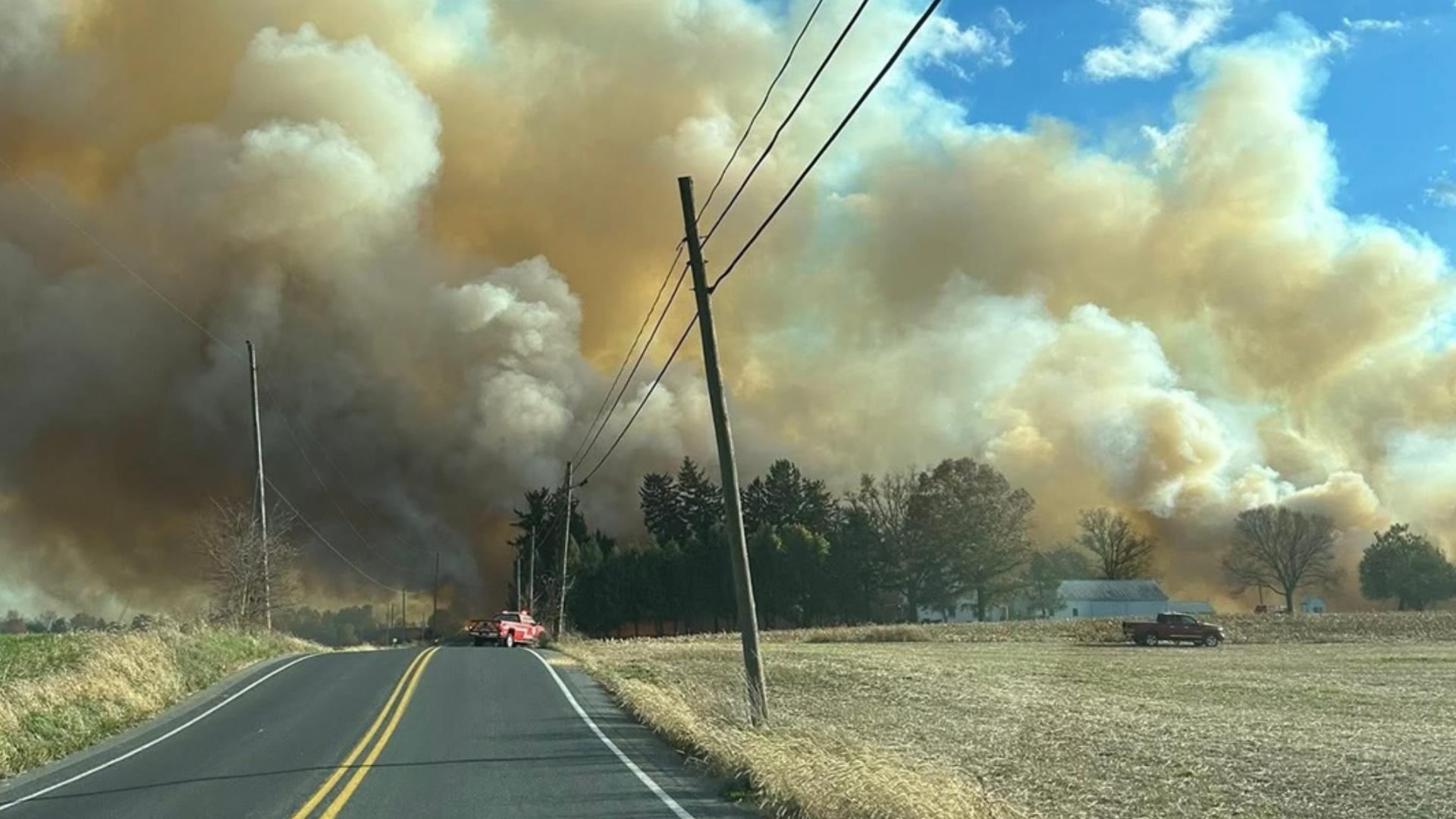 Crews extinguish brush fire near Pennsylvania Turnpike in Cumberland ...