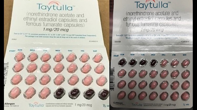 Birth control sample packs recalled due to out of sequence capsules ...