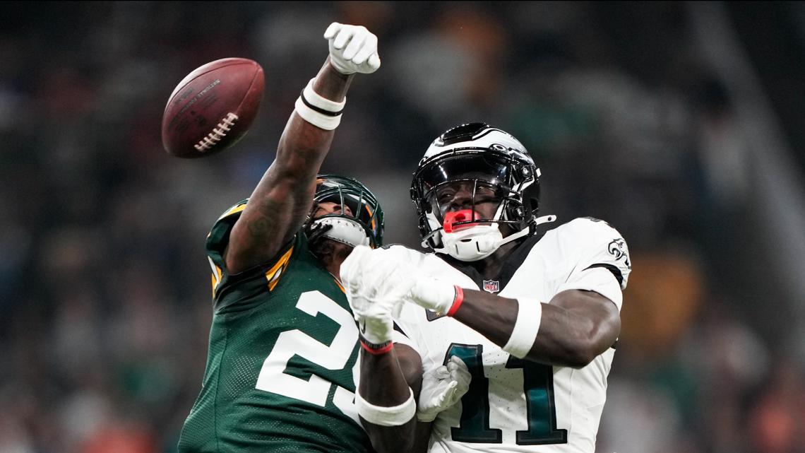 Eagles wide receiver A.J. Brown out for Monday's game because of ...