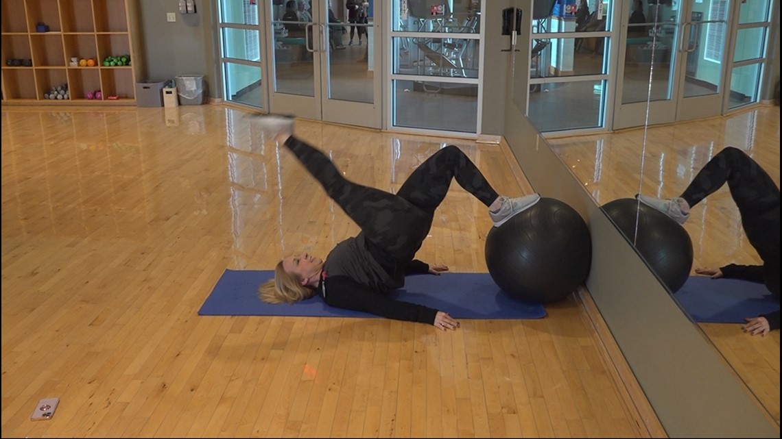 Three variations on the glute bridge with ball | FOX43 FitMinute ...